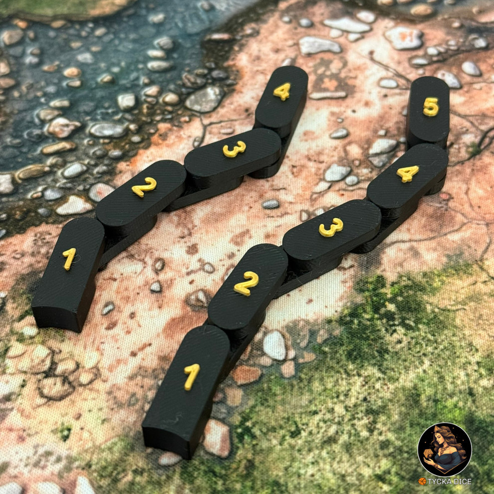 Battleline Chain Ruler Set | Flexible Wargame Measuring Tool – TYCKA DICE